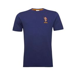 U.S. Polo Assn. T-Shirt Herren Gr&ouml;&szlig;e XXL navy / dunkelorange / naturwei&szlig;
