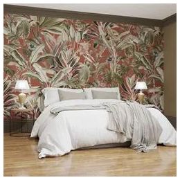 Fototapete Art for the home "Funky Dschungel", braun, H:2,8m L:2,8m, Vlies, Tapeten, Design Tapeten