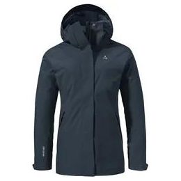 Schöffel 3-in-1-Funktionsjacke SCHÖFFEL "3in1 Jacket Style Tamina WMS", Damen, Gr. 38, blau, Obermaterial: 100% Polyester, sportlich, Jacken, Wasserdicht, winddicht, atmungsaktiv Übergangsjacke