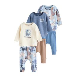 next Set Jungen Gr&ouml;&szlig;e 68 creme / dunkelbeige / blau