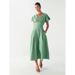 Willa Kleid 'JUNE MIDI DRESS' Damen Gr&ouml;&szlig;e 34 gr&uuml;n Winterkleid
