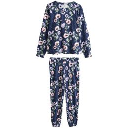 Cath Kidston Pyjama Damen Gr&ouml;&szlig;e L navy / pastellgr&uuml;n / pastelllila / pastellorange Winterkleid