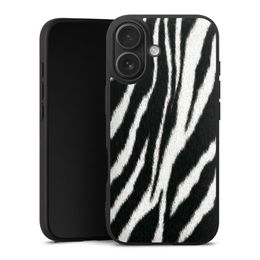 DeinDesign iPhone 17 Handy Premium Silikon H&uuml;lle Handyh&uuml;lle schwarz Case Muster Zebra Fur Silikon Premium Case
