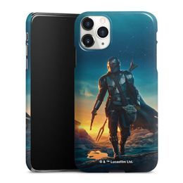 DeinDesign iPhone 11 Pro Max Handy Premium Case Smartphone Handyh&uuml;lle Schutzh&uuml;lle gl&auml;nzend Star Wars The Mandalorian Sunset Premium Case