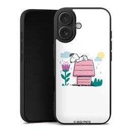 DeinDesign iPhone 17 Handy Premium Silikon H&uuml;lle Handyh&uuml;lle schwarz Case Snoopy Dog Official Licensed Product Silikon Premium Case