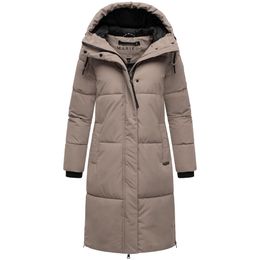 MARIKOO Winter Coat 'Michikoo XVI' female size S Dark beige / Black