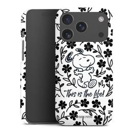 DeinDesign iPhone 17 Pro Handy Premium Case Smartphone Handyh&uuml;lle Schutzh&uuml;lle matt Peanuts Flowers Snoopy Premium Case