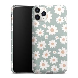 DeinDesign iPhone 11 Pro Max Handy Premium Case Smartphone Handyh&uuml;lle Schutzh&uuml;lle gl&auml;nzend Daisy Muster Flowers Premium Case