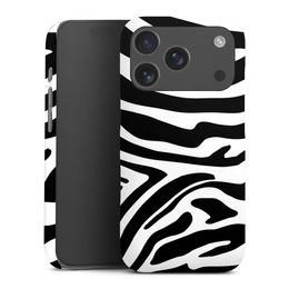 DeinDesign iPhone 17 Pro Handy Premium Case Smartphone Handyhülle Schutzhülle matt Animal Print Animal Look Zebra Premium Case