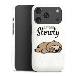 DeinDesign iPhone 17 Pro Handy Premium Case Smartphone Handyh&uuml;lle Schutzh&uuml;lle matt Animals Sloth Lazy Sunday Premium Case