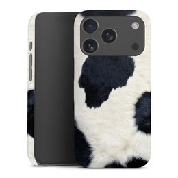 DeinDesign iPhone 17 Pro Handy Premium Case Smartphone Handyh&uuml;lle Schutzh&uuml;lle gl&auml;nzend Animal Look Animal Print Cow Skin Premium Case