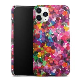 DeinDesign iPhone 11 Pro Max Handy Premium Case Smartphone Handyh&uuml;lle Schutzh&uuml;lle gl&auml;nzend Water Colour Colourful Points Premium Case