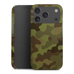 DeinDesign iPhone 17 Pro Handy Premium Case Smartphone Handyh&uuml;lle Schutzh&uuml;lle gl&auml;nzend Camouflage Tarnmuster Army Premium Case