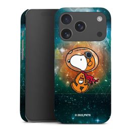 DeinDesign iPhone 17 Pro Handy Premium Case Smartphone Handyh&uuml;lle Schutzh&uuml;lle gl&auml;nzend Official Licensed Product Snoopy Astronaut Premium Case