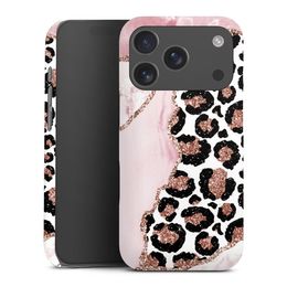 DeinDesign iPhone 17 Pro Handy Premium Case Smartphone Handyh&uuml;lle Schutzh&uuml;lle matt Leopard Glitzer Marble Premium Case