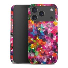 DeinDesign iPhone 17 Pro Handy Premium Case Smartphone Handyh&uuml;lle Schutzh&uuml;lle gl&auml;nzend Water Colour Colourful Points Premium Case