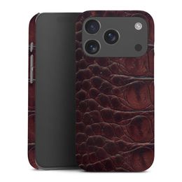 DeinDesign iPhone 17 Pro Handy Premium Case Smartphone Handyh&uuml;lle Schutzh&uuml;lle gl&auml;nzend Leather Crocodile Animal Print Premium Case