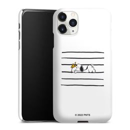 DeinDesign iPhone 11 Pro Max Handy Premium Case Smartphone Handyh&uuml;lle Schutzh&uuml;lle gl&auml;nzend Snoopy Dog Peanuts Premium Case