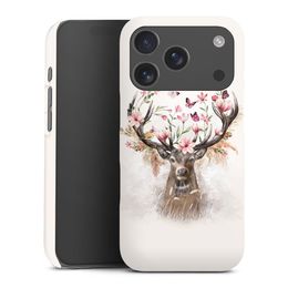 DeinDesign iPhone 17 Pro Handy Premium Case Smartphone Handyh&uuml;lle Schutzh&uuml;lle matt Deer Flowers Animals Premium Case