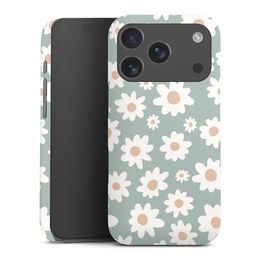 DeinDesign iPhone 17 Pro Handy Premium Case Smartphone Handyh&uuml;lle Schutzh&uuml;lle gl&auml;nzend Daisy Muster Flowers Premium Case