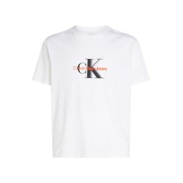 Calvin Klein Jeans T-Shirt Herren Größe L orange / schwarz / weiß