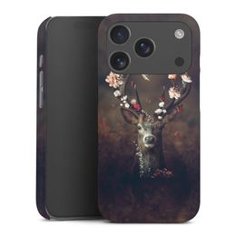 DeinDesign iPhone 17 Pro Handy Premium Case Smartphone Handyh&uuml;lle Schutzh&uuml;lle matt Reindeer Flowers Rehe Premium Case