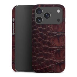 DeinDesign iPhone 17 Pro Handy Premium Case Smartphone Handyh&uuml;lle Schutzh&uuml;lle matt Leather Crocodile Animal Print Premium Case