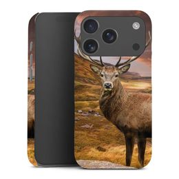 DeinDesign iPhone 17 Pro Handy Premium Case Smartphone Handyhülle Schutzhülle glänzend Meadow Mountain Deer Premium Case