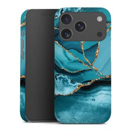 DeinDesign iPhone 17 Pro Handy Premium Case Smartphone Handyh&uuml;lle Schutzh&uuml;lle matt Marble Gemstone Glitzer Premium Case