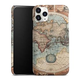 DeinDesign iPhone 11 Pro Max Handy Premium Case Smartphone Handyh&uuml;lle Schutzh&uuml;lle gl&auml;nzend World Map Vintage Map Premium Case