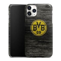DeinDesign iPhone 11 Pro Max Handy Premium Case Smartphone Handyh&uuml;lle Schutzh&uuml;lle gl&auml;nzend Bvb Wooden Look Borussia Dortmund Premium Case