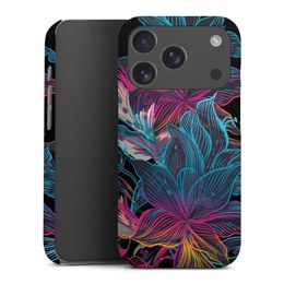 DeinDesign iPhone 17 Pro Handy Premium Case Smartphone Handyh&uuml;lle Schutzh&uuml;lle gl&auml;nzend Colourful Flowers Neon Premium Case