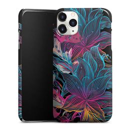 DeinDesign iPhone 11 Pro Max Handy Premium Case Smartphone Handyh&uuml;lle Schutzh&uuml;lle gl&auml;nzend Colourful Neon Flowers Premium Case