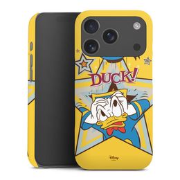 DeinDesign iPhone 17 Pro Handy Premium Case Smartphone Handyh&uuml;lle Schutzh&uuml;lle gl&auml;nzend Donald Duck Disney Official Licensed Product Premium Case