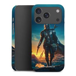 DeinDesign iPhone 17 Pro Handy Premium Case Smartphone Handyh&uuml;lle Schutzh&uuml;lle gl&auml;nzend Star Wars The Mandalorian Sunset Premium Case