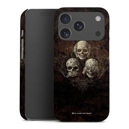 DeinDesign iPhone 17 Pro Handy Premium Case Smartphone Handyh&uuml;lle Schutzh&uuml;lle gl&auml;nzend Gothic Art Skulls Premium Case