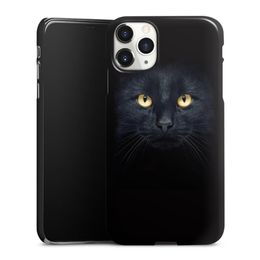 DeinDesign iPhone 11 Pro Max Handy Premium Case Smartphone Handyh&uuml;lle Schutzh&uuml;lle gl&auml;nzend Black Eye Cat Premium Case