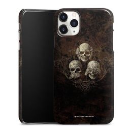 DeinDesign iPhone 11 Pro Max Handy Premium Case Smartphone Handyh&uuml;lle Schutzh&uuml;lle gl&auml;nzend Gothic Skulls Art Premium Case