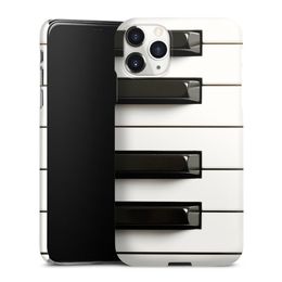 DeinDesign iPhone 11 Pro Max Handy Premium Case Smartphone Handyh&uuml;lle Schutzh&uuml;lle gl&auml;nzend Piano Music Klavier Premium Case
