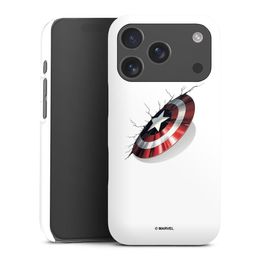 DeinDesign iPhone 17 Pro Handy Premium Case Smartphone Handyh&uuml;lle Schutzh&uuml;lle gl&auml;nzend Captain America Official Licensed Product Marvel Premium Case