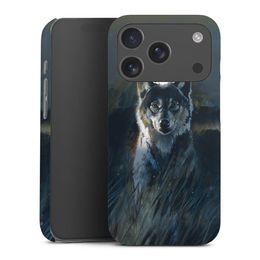 DeinDesign iPhone 17 Pro Handy Premium Case Smartphone Handyh&uuml;lle Schutzh&uuml;lle gl&auml;nzend Wolf Painting Nature Premium Case