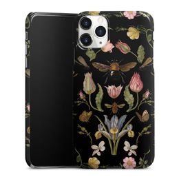 DeinDesign iPhone 11 Pro Max Handy Premium Case Smartphone Handyh&uuml;lle Schutzh&uuml;lle gl&auml;nzend Bee Blossom Flower Wreath Premium Case