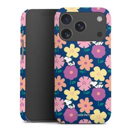 DeinDesign iPhone 17 Pro Handy Premium Case Smartphone Handyh&uuml;lle Schutzh&uuml;lle matt Muster Snoopy Flowers Premium Case