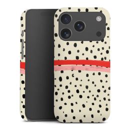 DeinDesign iPhone 17 Pro Handy Premium Case Smartphone Handyh&uuml;lle Schutzh&uuml;lle matt Stripes Points Kunst Premium Case