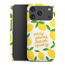 DeinDesign iPhone 17 Pro Handy Premium Case Smartphone Handyh&uuml;lle Schutzh&uuml;lle matt Spruch Statement Lemon Premium Case