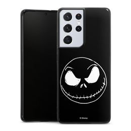 DeinDesign Galaxy S21 Ultra 5G Handy Silikon Hülle Case schwarz Handyhülle Skull Nightmare Before Christmas Disney