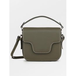 Becksöndergaard Becksöndergaard Leder-Umhängetasche "Glossy Iris" in Khaki - (B)20 x (H)16 cm - 49% | Damen-taschen