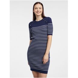ORSAY Strickkleid in Blau/ Weiß - 52% | Größe S | Damen-kleider