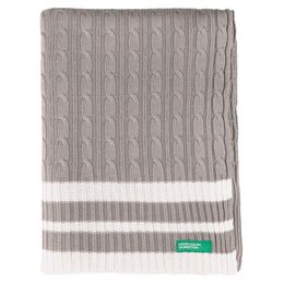 Benetton Plaid in Beige - 76% | Größe 140x190 cm | Decken