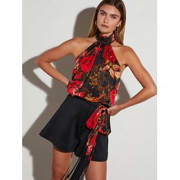 LA Angels Blusentop in Schwarz/ Rot - 65% | Gr&ouml;&szlig;e M | Damen-tops